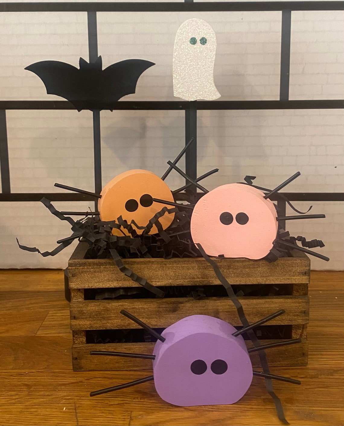 Pastel Tiny Spiders Spiders Spider Halloween Wood Decor - Etsy