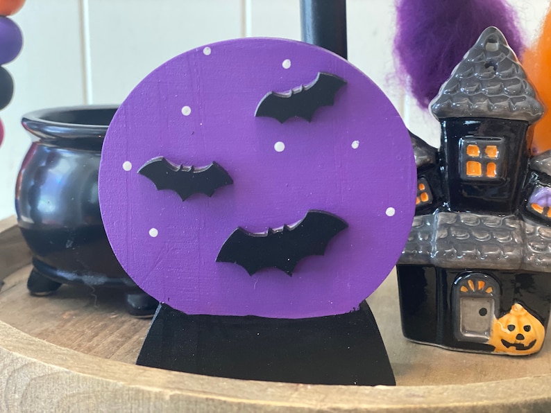 Crystal Ball, Halloween, Bats, Halloween Decor, Halloween Tier Tray ...