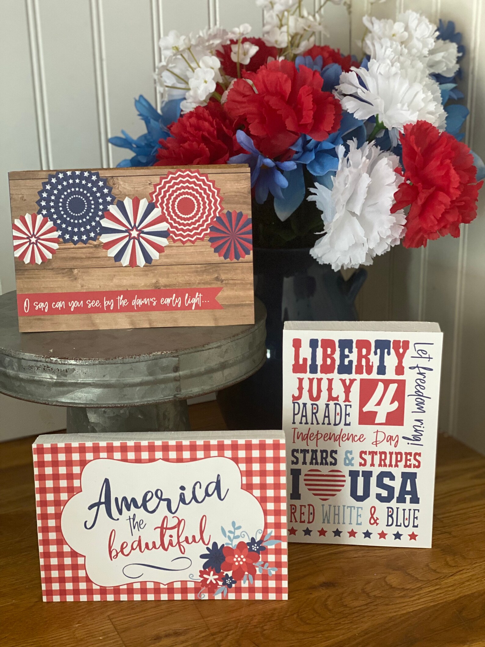 America, 4th of July, Fourth of July, Mini Sign, Patriotic Mini Sign ...