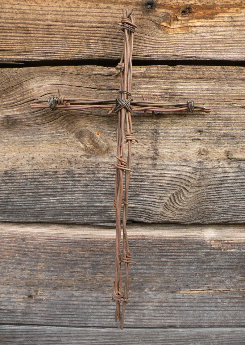 Barbed Wire Cross - Etsy