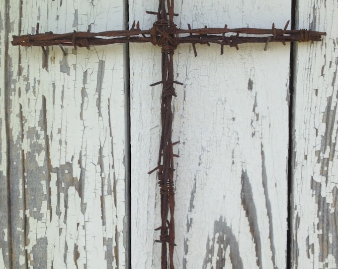 Barbed Wire Cross - Etsy