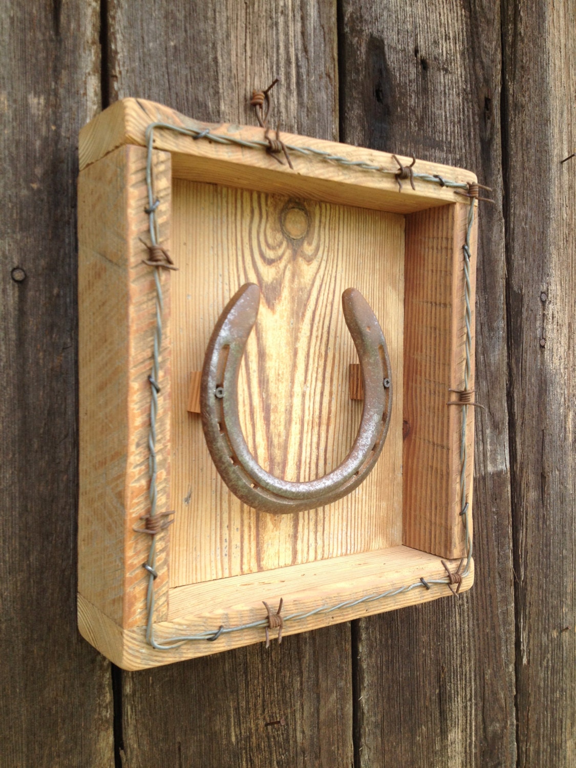 Horse Shoe Shadow Box Wall Decor - Etsy