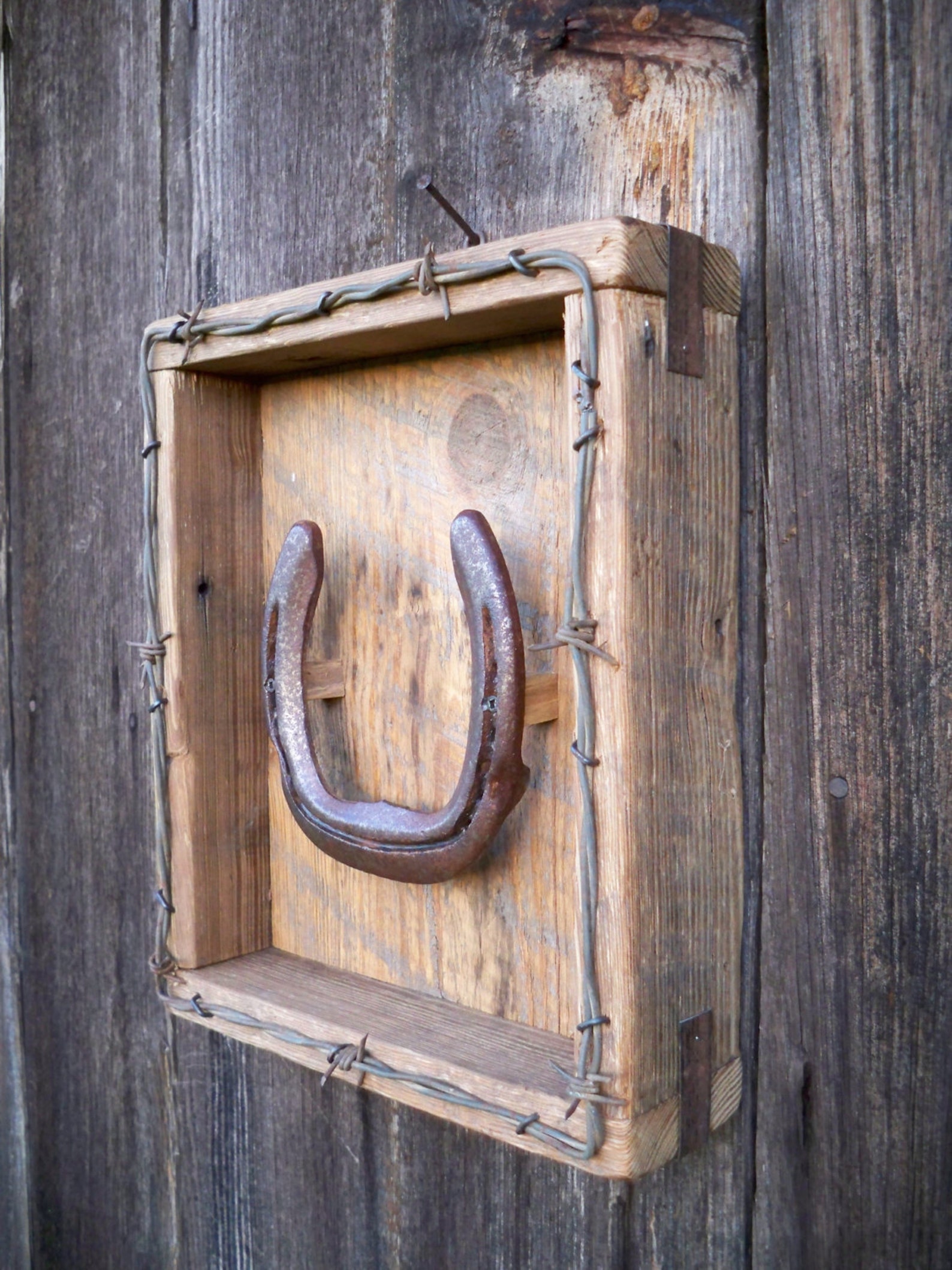 Horse Shoe Shadow Box Wall Decor - Etsy