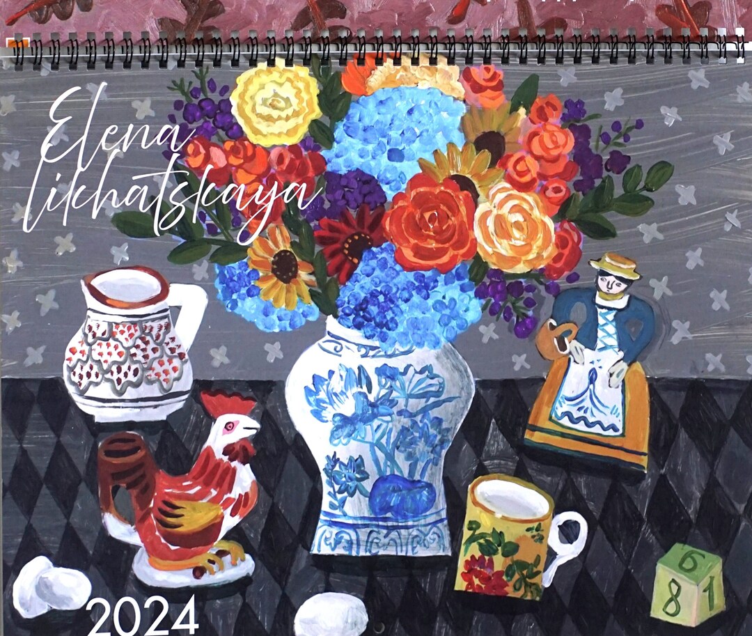 Wall Calendar 2024 Large Colorful Wall Calendar ART - Etsy UK