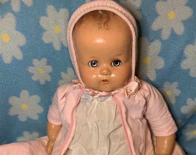 22" Ideal Composition Baby Doll ~ Pretty in Pink - Etsy
