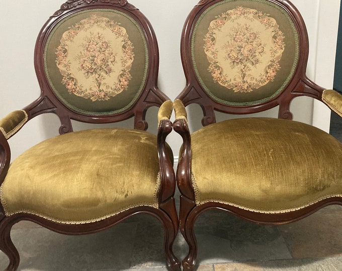Victorian Parlor Chair Buy 1 or Both ~ Beautiful ~shipping is Not Free ...