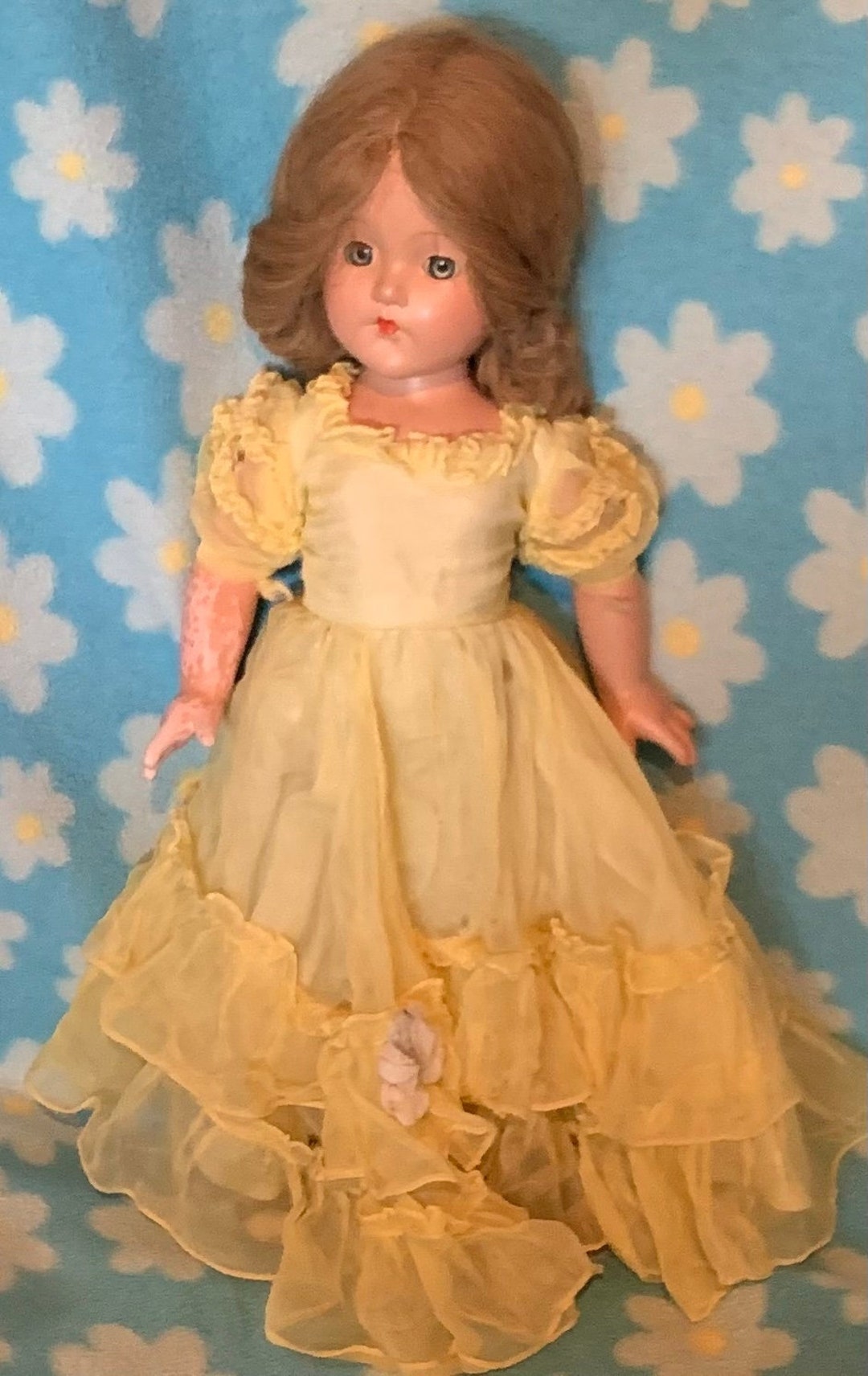 18" Pretty Factory Original Effanbee Little Lady Composition Doll ...