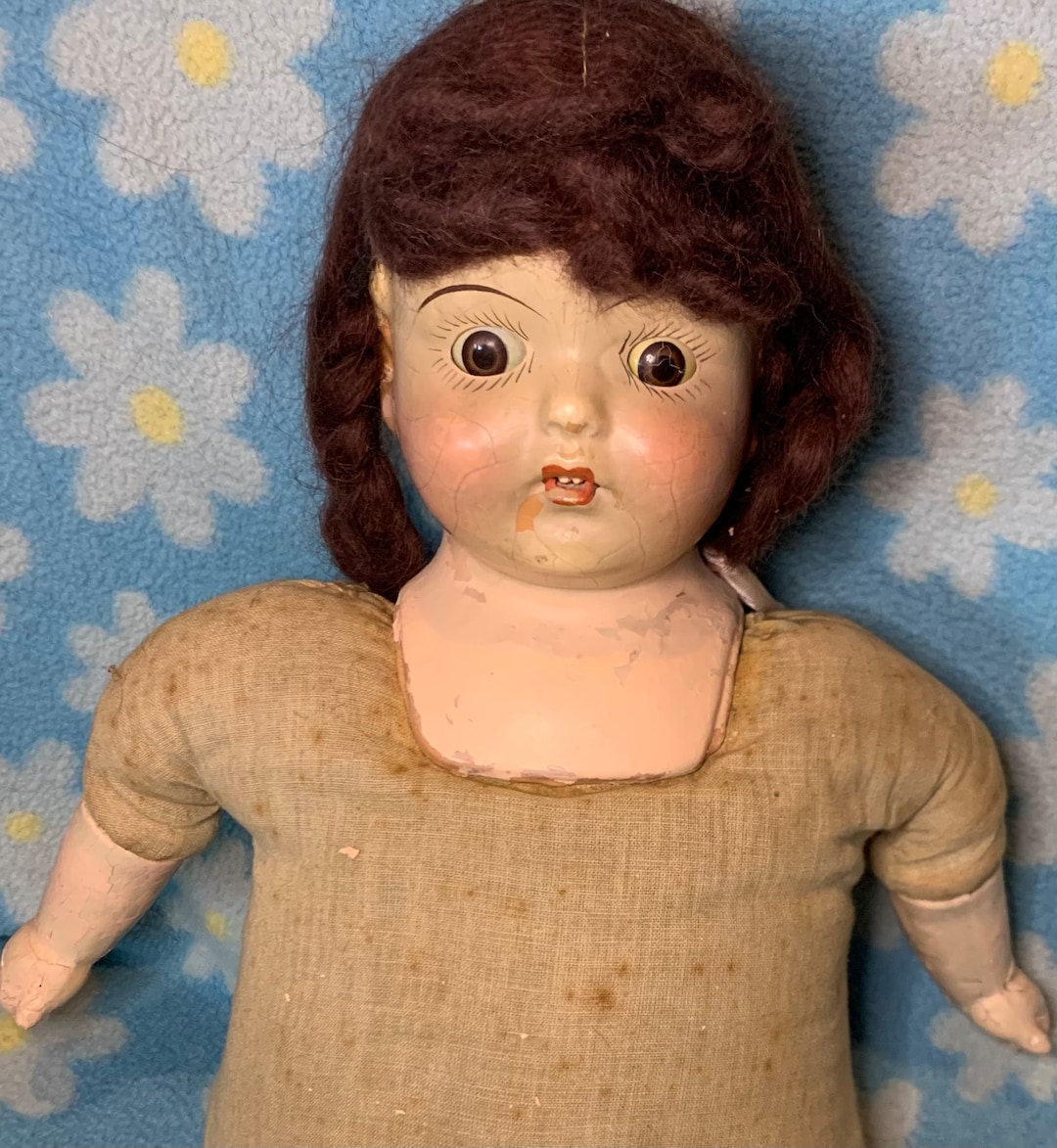 Early 21" Composition Mama Doll~ TLC Parts Repair Assemblage Art - Etsy
