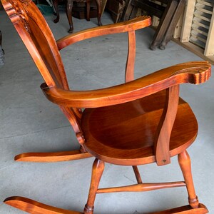 Early Lion Head With Paw Arms Wood Rocker Rocking Chair shipping is Not ...