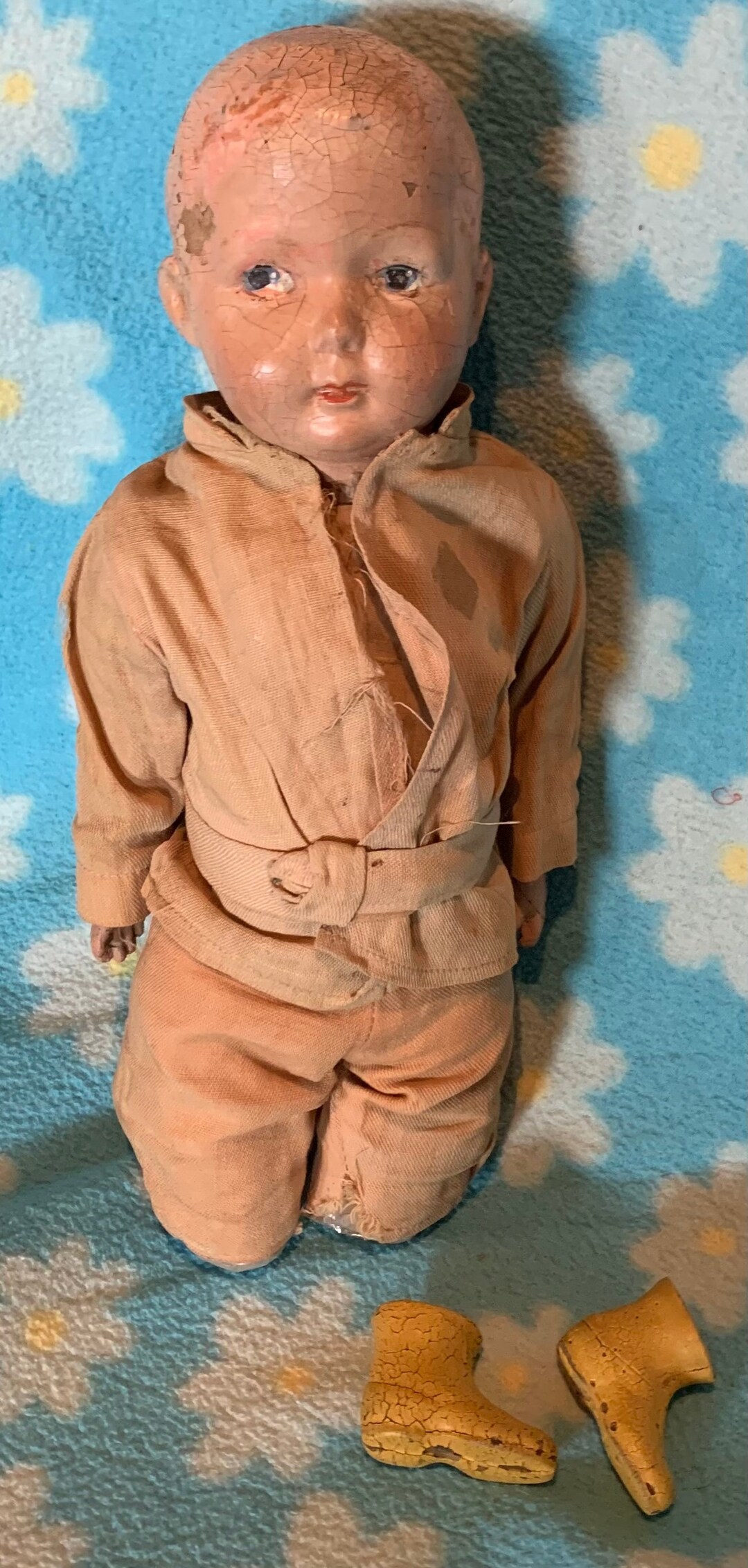 WW1 Military Soldier Composition Doll ~ TLC Repair - Etsy