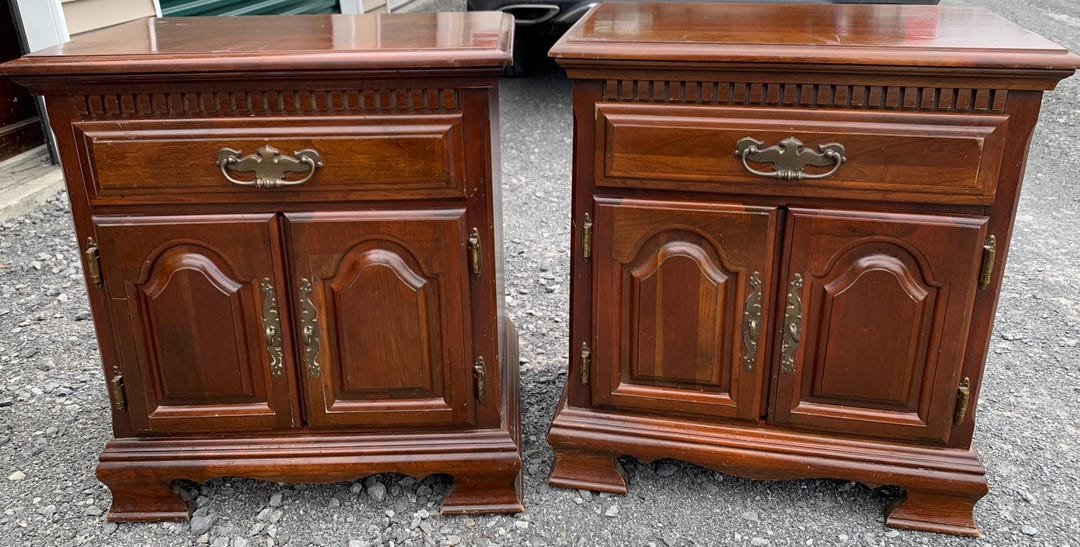 Shipping Not Free Matching Nightstand Set ~ Vintage - Etsy