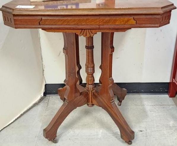 Shipping Not Free Victorian Table Walnut Parlor Stand Side End Table ...
