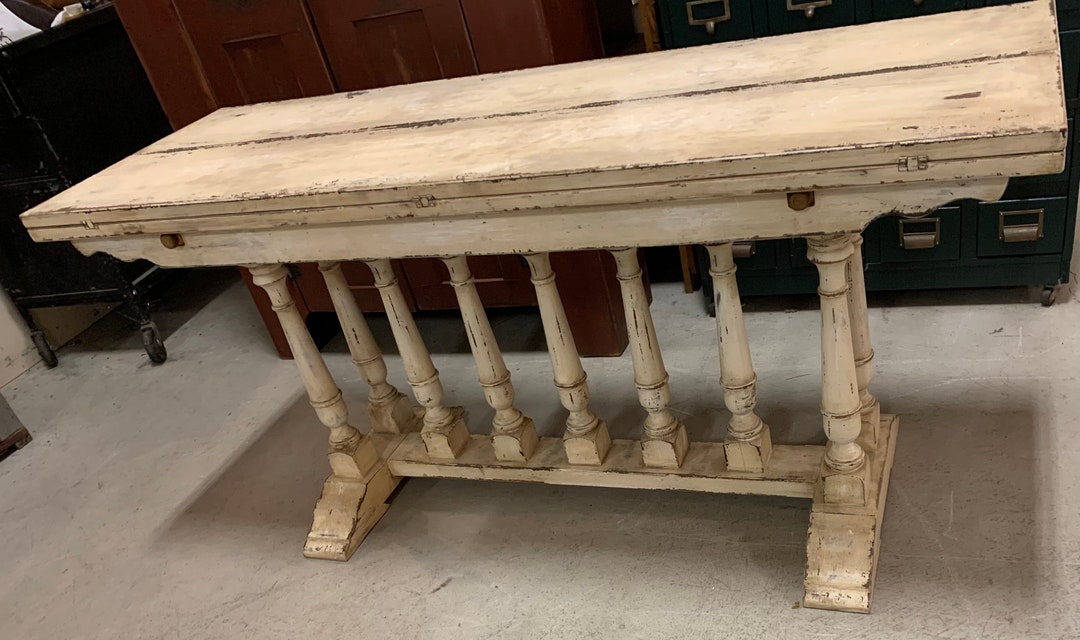 Large Expandable Spindle Table ~ Made in Italy ~ Space Saver Farmhouse ...