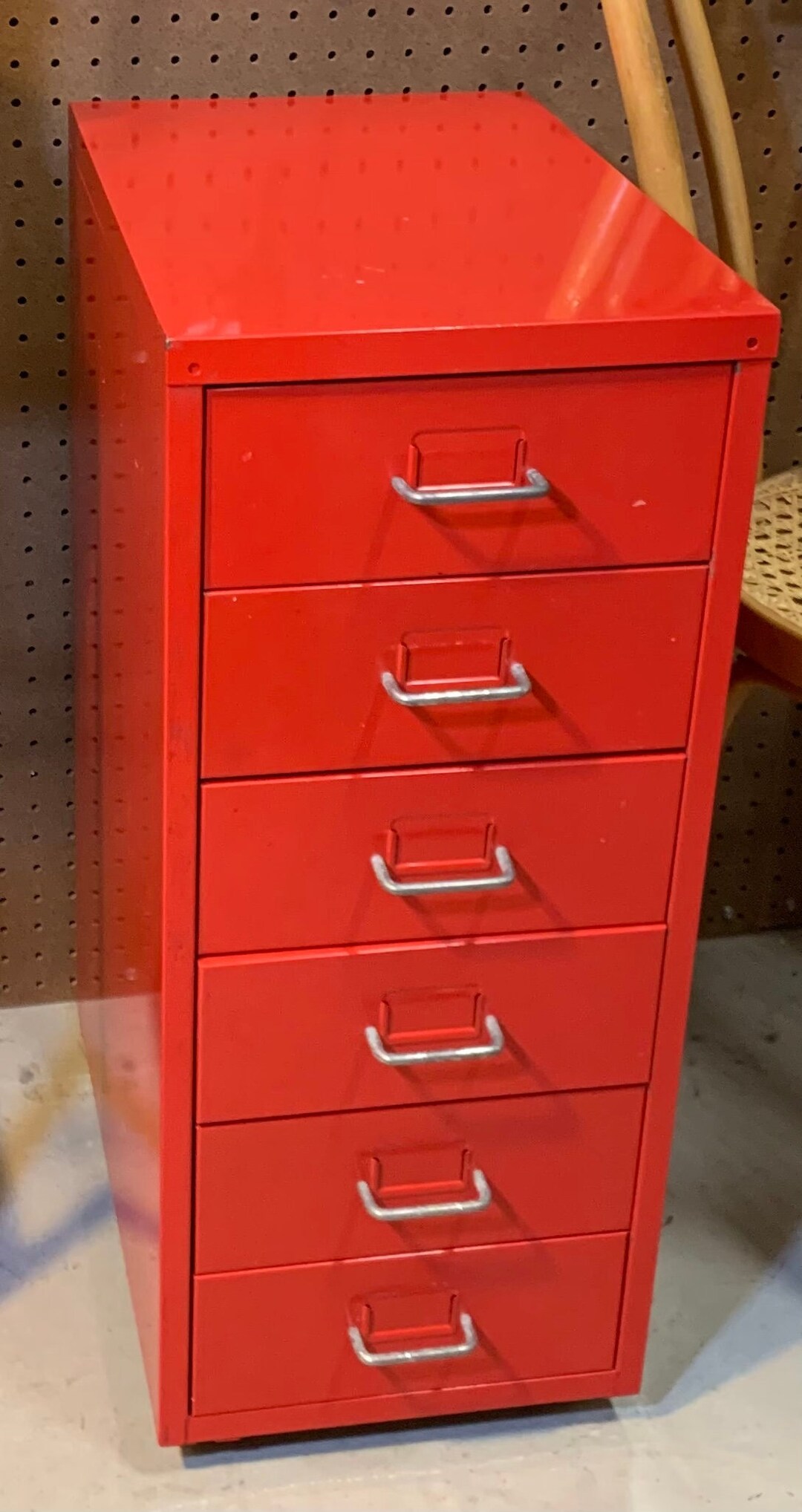Small Vintage 1970s Aluminum Metal Draw Cabinet W/ Wheels Art Supply ...