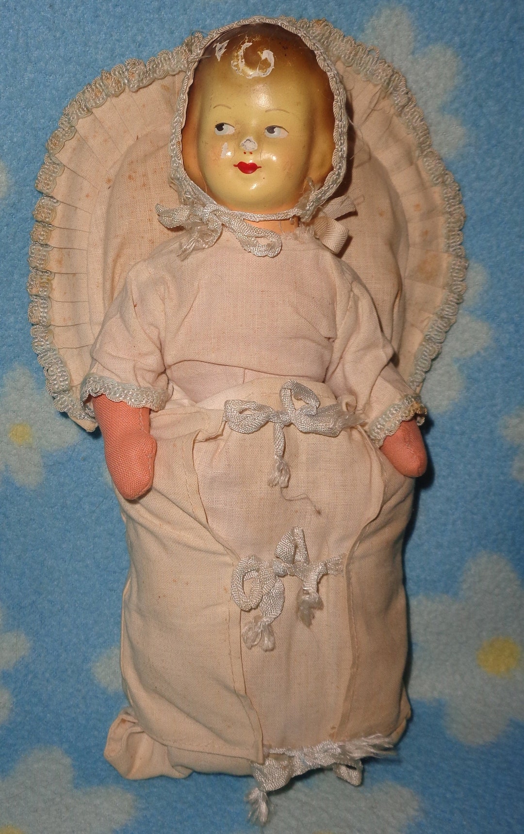 Early Composition Baby Doll in Bunting Outfit - Etsy