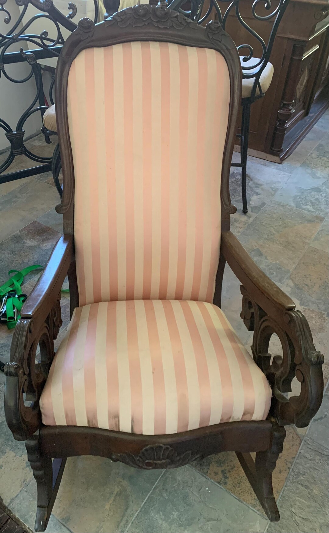 Early Victorian Wood Rocking Chair ~shipping Not Free - Etsy
