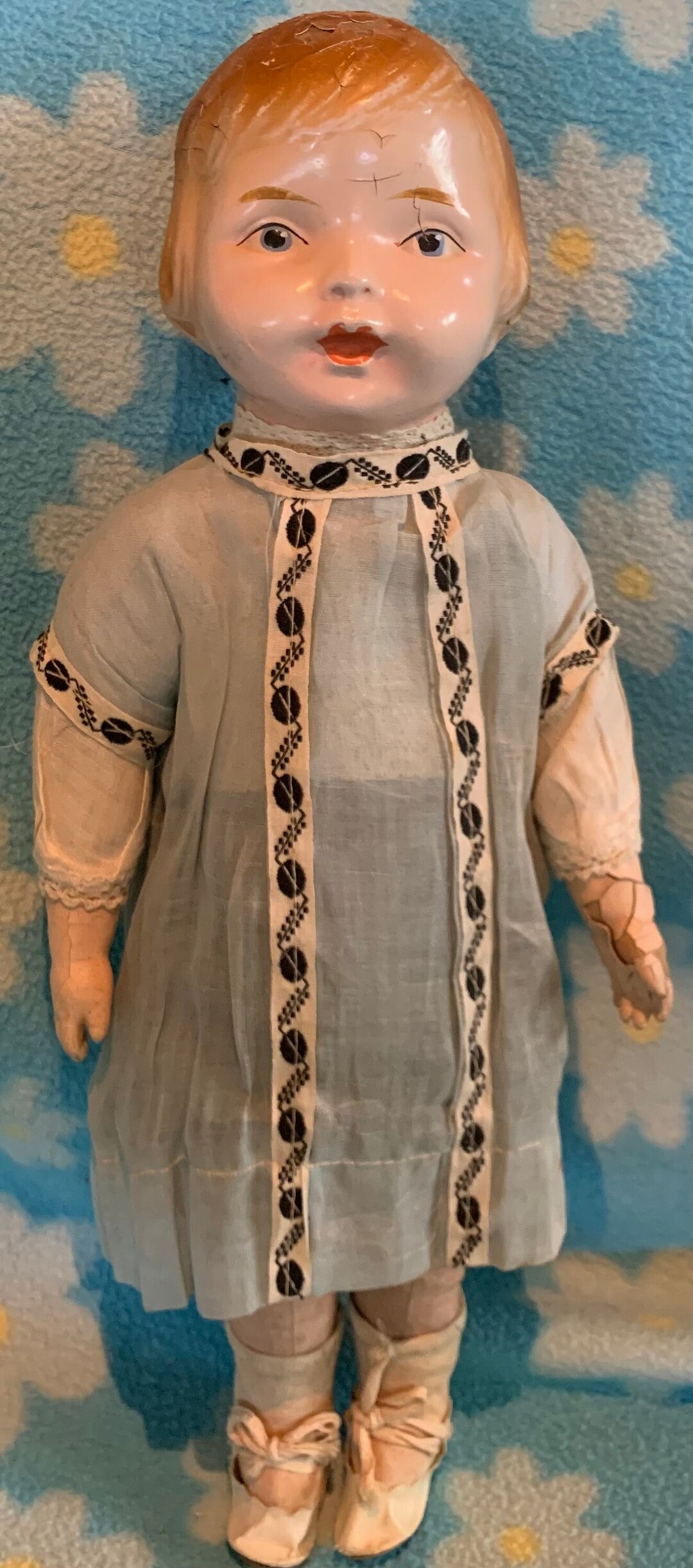 Early Composition Girl Doll sawdust Filled Factory Original - Etsy