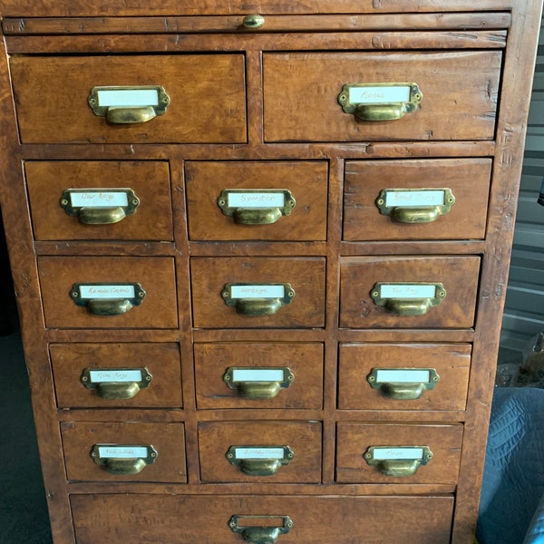 Card Catalog Cabinet - Etsy