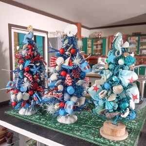 Dollhouse 1 12 Scale Christmas Trees Fully Decorated Beach House - Etsy