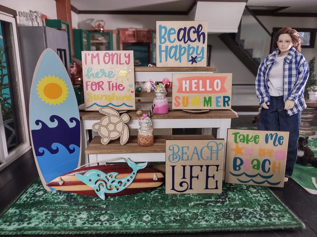 Dollhouse 1 12 Scale Beach Summer Signs Wall Decor - Etsy