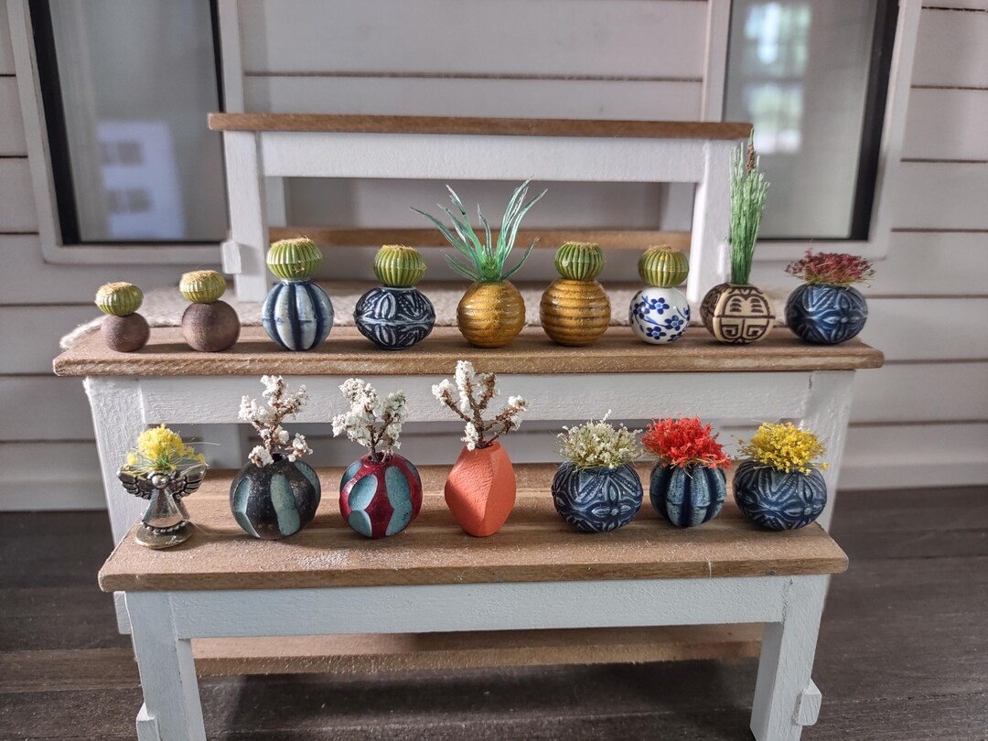 Dollhouse 1/12 Scale Flower Vases - Etsy