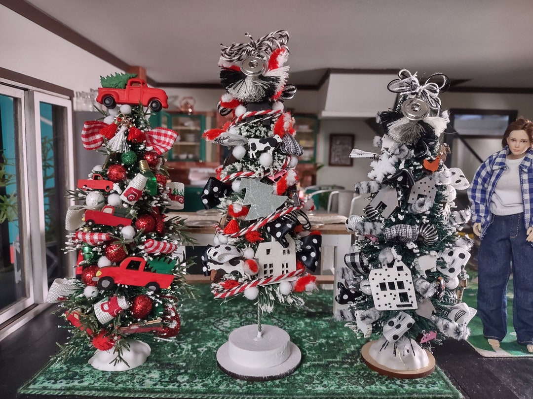 Dollhouse 1 12 Scale Christmas Trees Fully Decorated - Etsy
