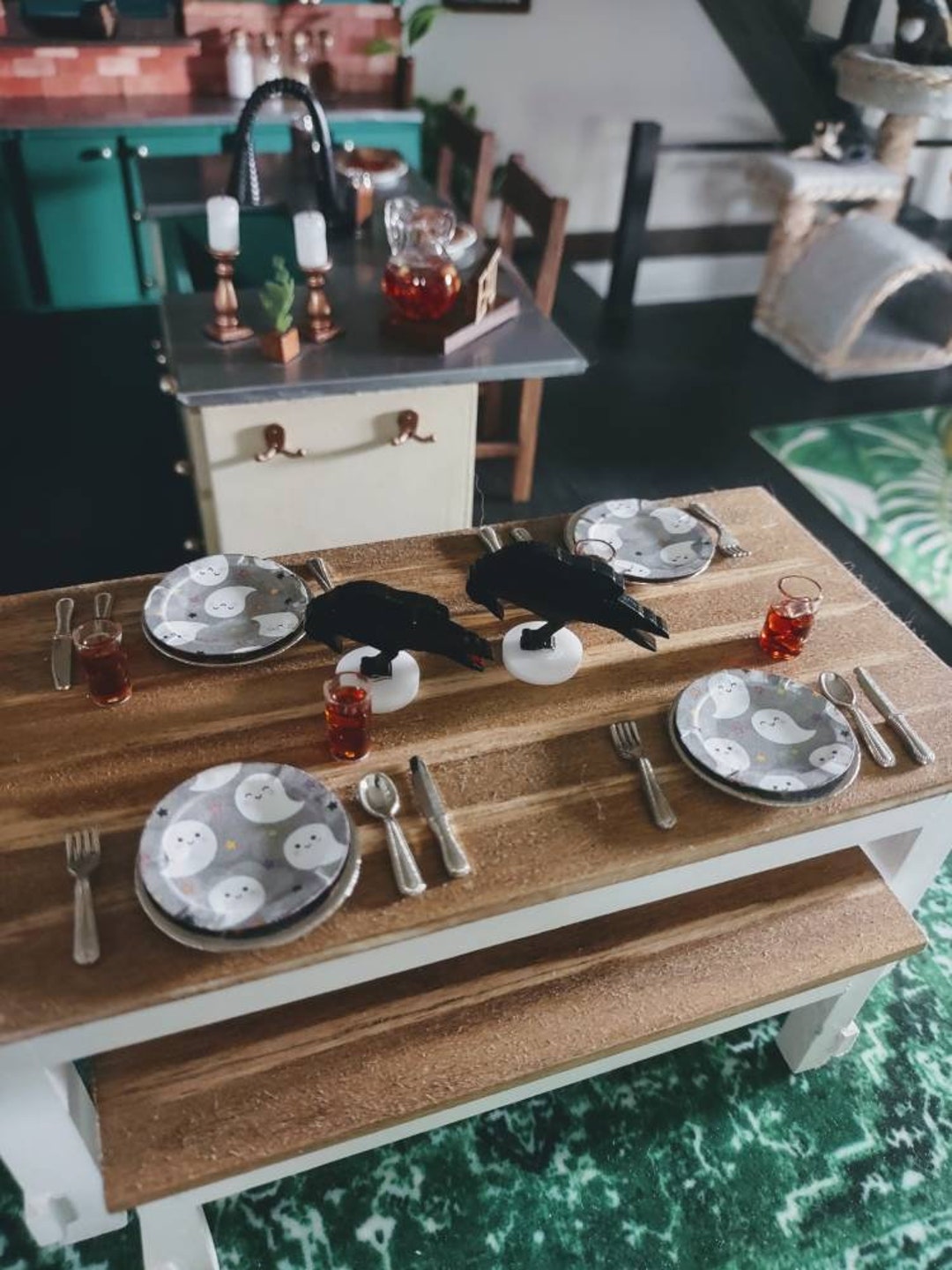 Dollhouse 1/12 Scale Paper Plates Halloween Patterns - Etsy