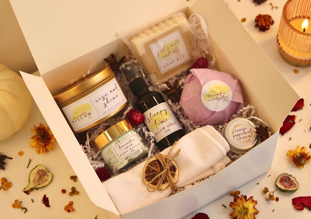 Spa Box Gift Set With Self-care Bath Products - Etsy