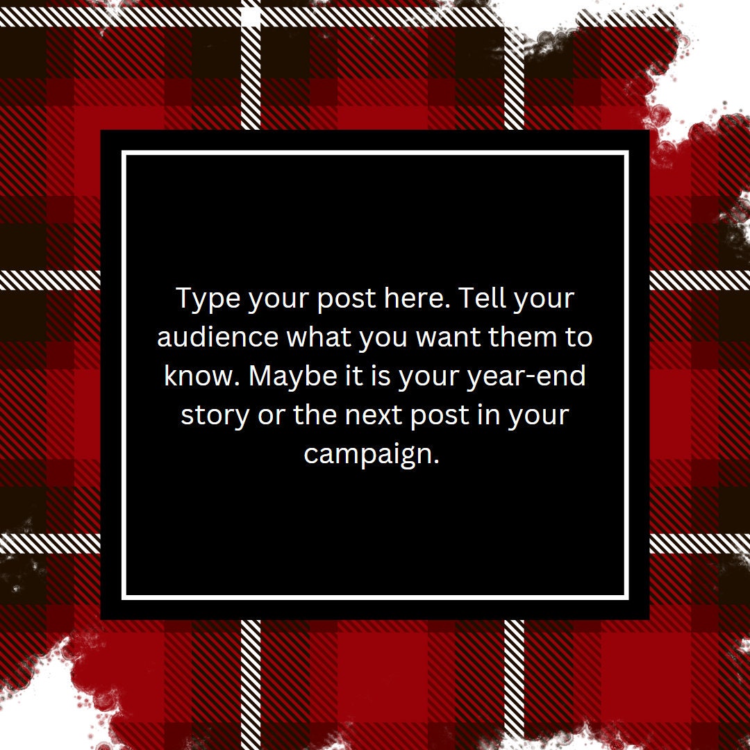 Instagram Templates - Buffalo Plaid Theme - Etsy