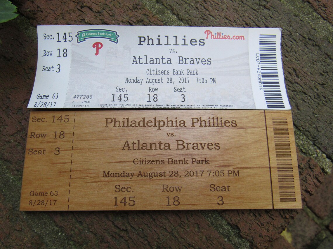 Custom Wood Baseball Ticket - Etsy