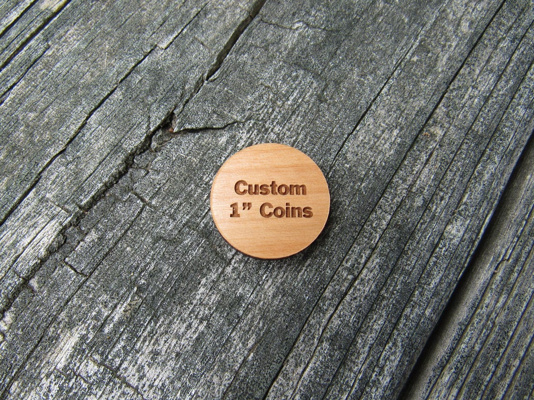 Custom 1 Inch Wood Coins - Etsy