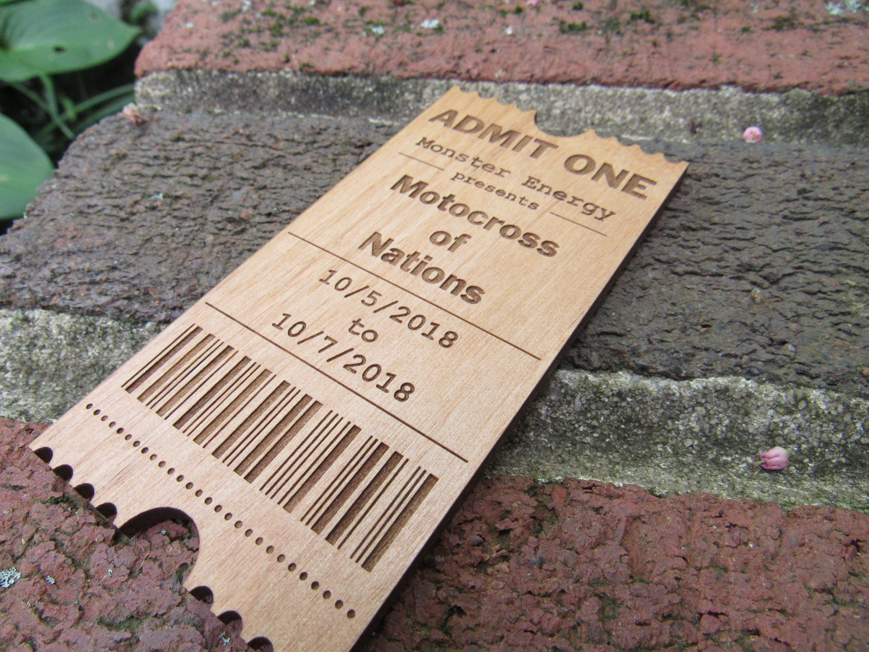 Custom Wood Event Ticket | Etsy