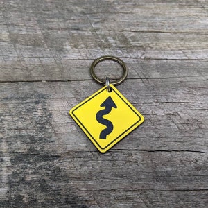 Caution Street Sign Key Chains - Etsy