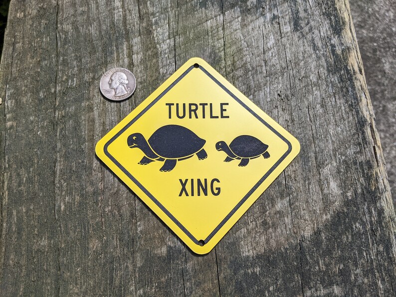 Custom Weatherproof Turtle Crossing Sign - Etsy