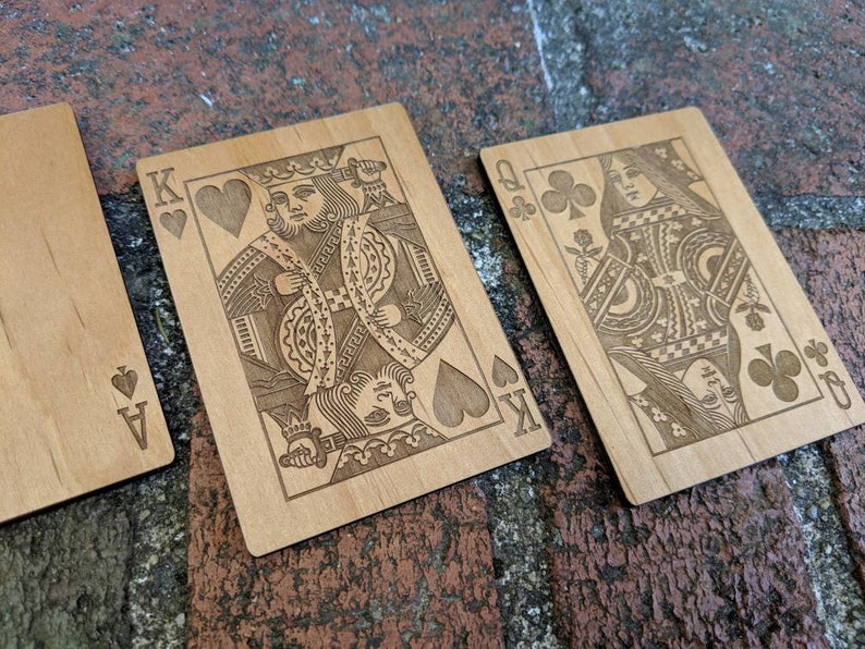 Wooden Playing Cards - Etsy