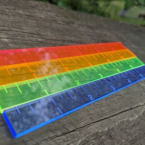6 Inch Minimalist Acrylic Ruler Set - Etsy