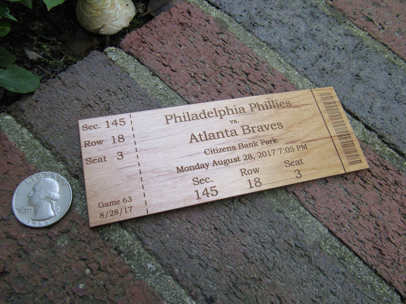 Custom Wood Baseball Ticket - Etsy