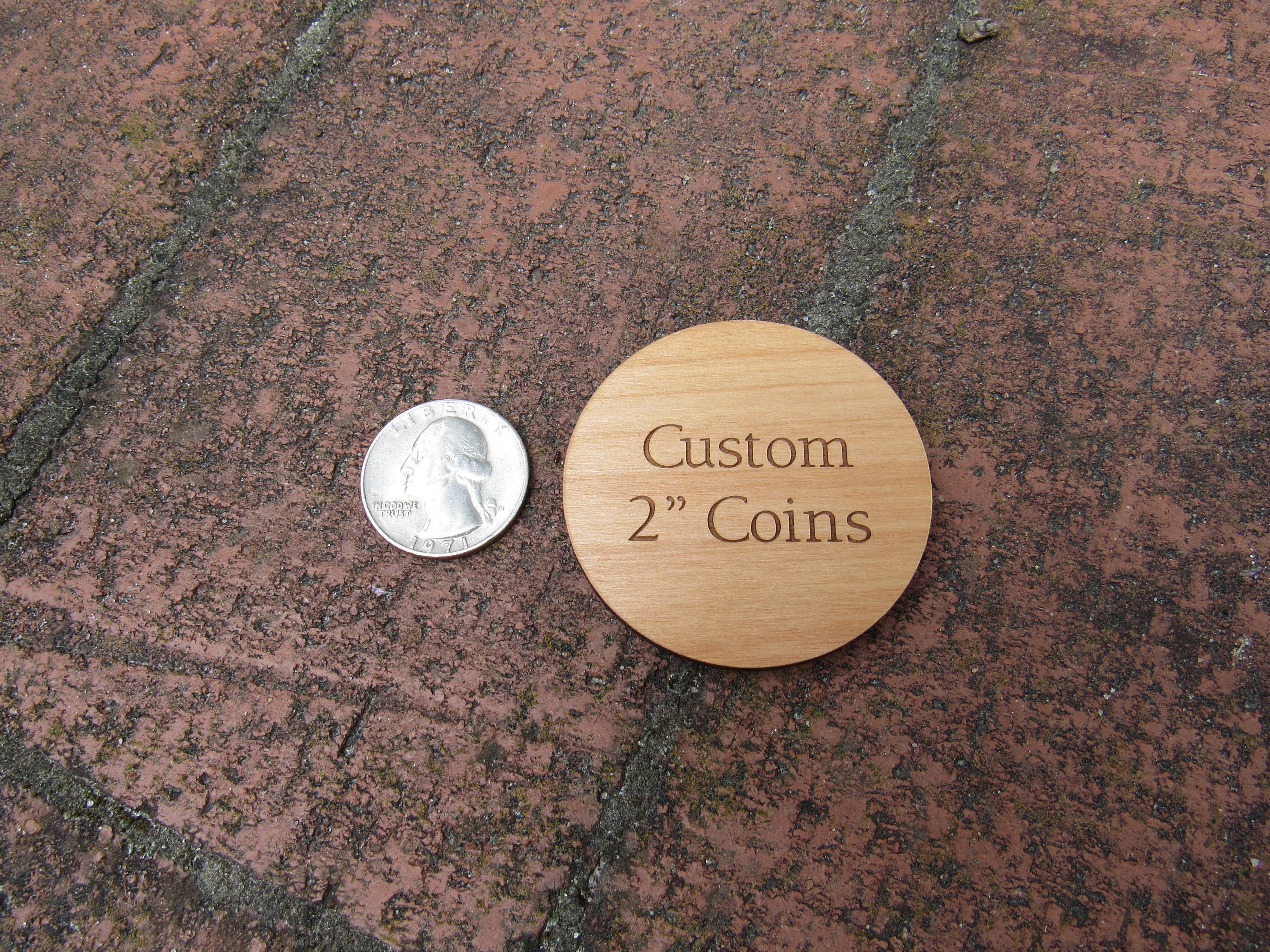 Custom 2 Inch Wood Coins - Etsy