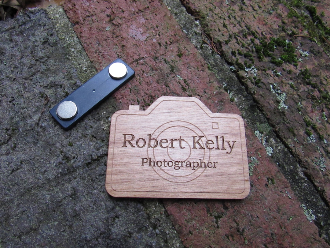 Custom Camera Shaped Name Tag - Etsy