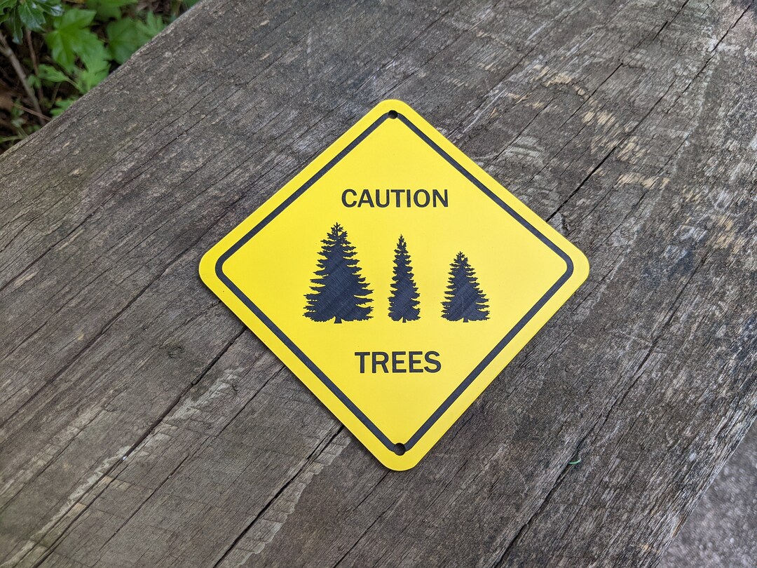 Custom Weatherproof Caution Trees Disc Golf Sign - Etsy