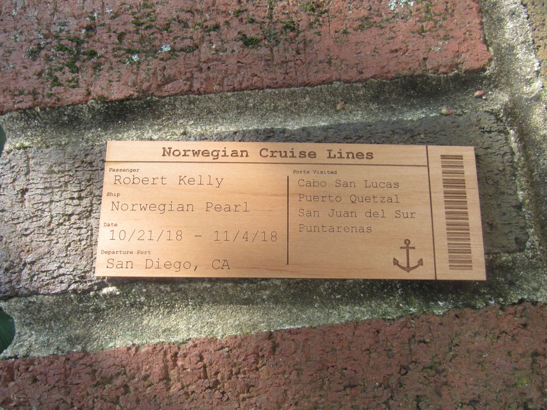 Custom Wood Cruise Ticket - Etsy