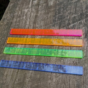 6 Inch Minimalist Acrylic Ruler Set - Etsy