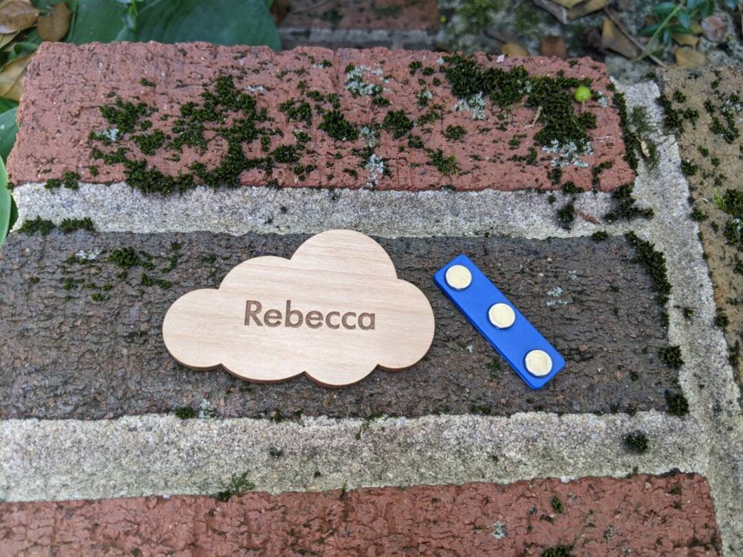 Custom Cloud Shaped Name Tag - Etsy