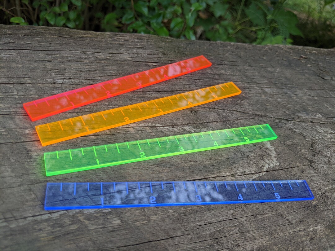 6 Inch Minimalist Acrylic Ruler Set - Etsy