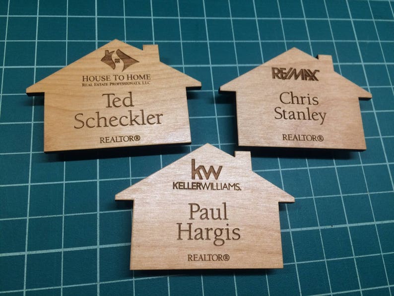 Custom House Shaped Name Tag | Etsy