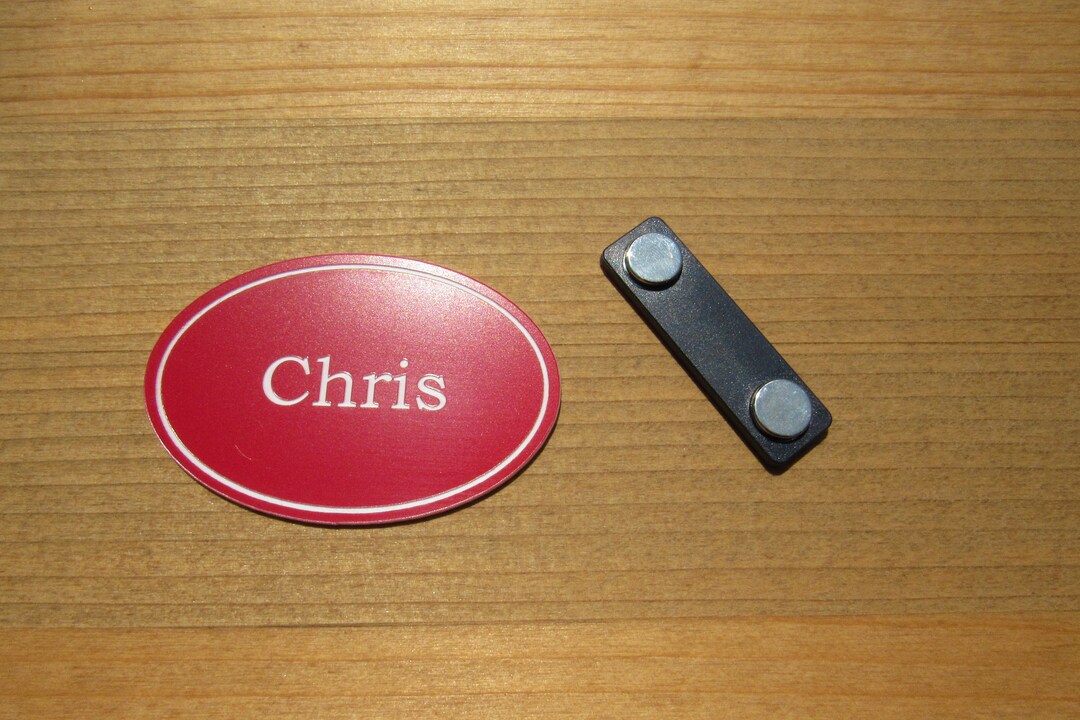 Plastic Oval Name Tag - Etsy