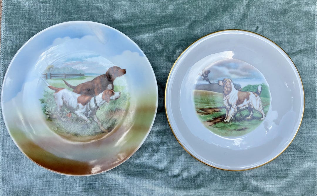 2 Hunting Dogs Plates - Etsy