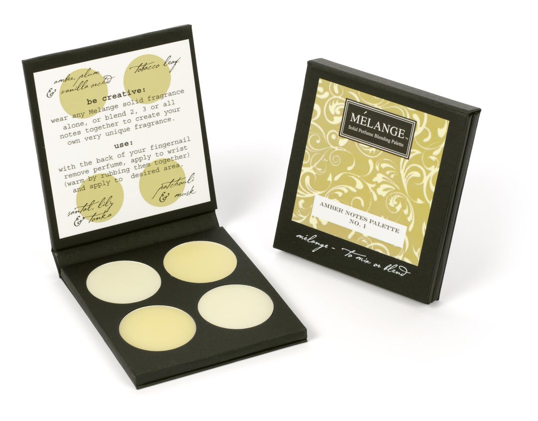 Amber Notes No. 1- Solid Perfume Blending Palette: Hand-poured Artisan ...