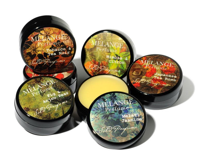 Melange Cedar, Musk & Patchouli Solid Perfume Single .56 Ounces. Poured ...