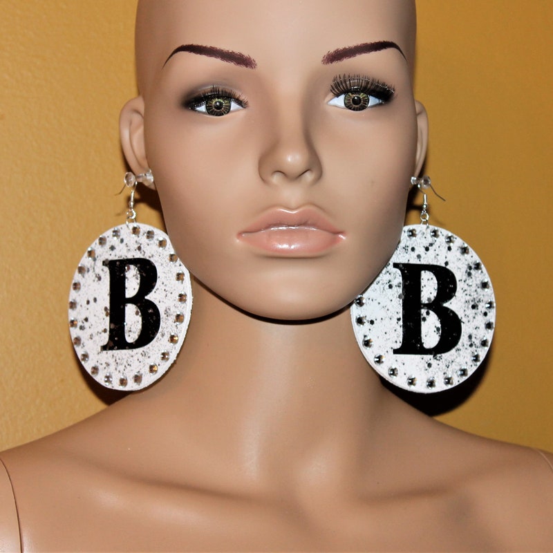 Initial Earrings - Etsy